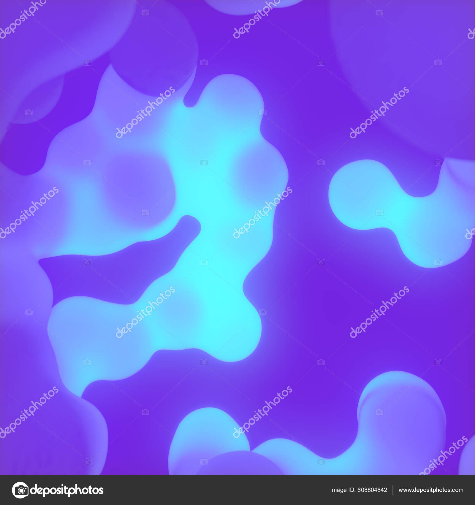 Floating Glowing Liquid Blobs Look Lava Lamp Organic Structure Neon ...