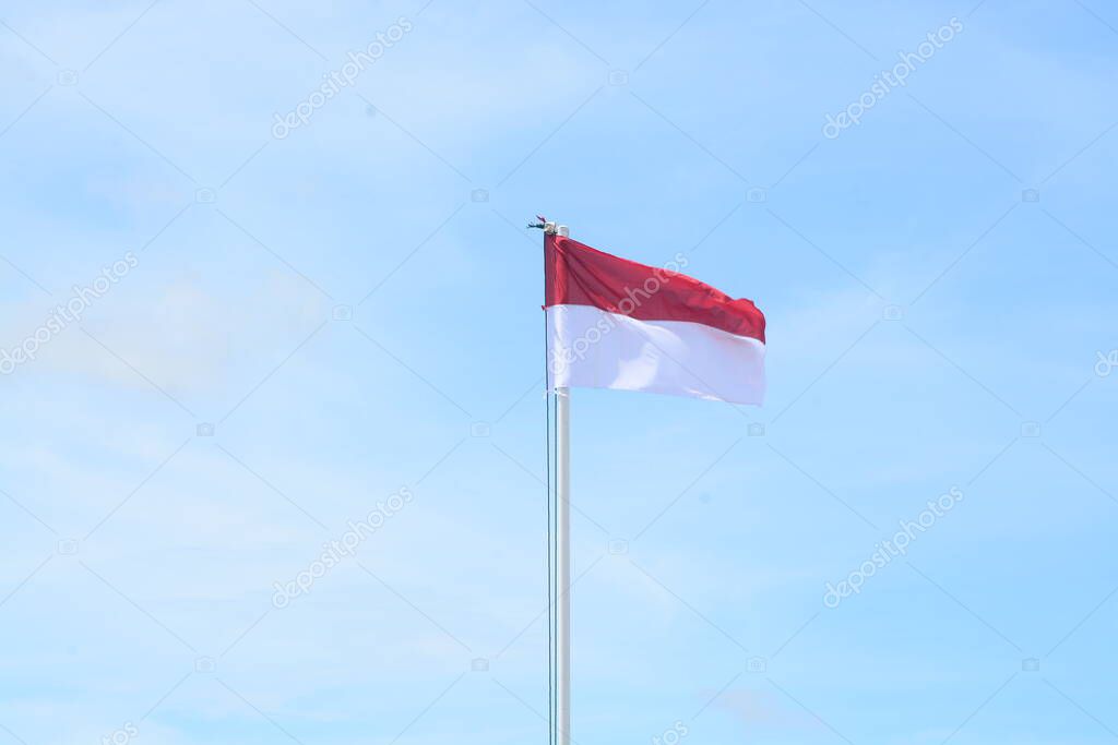 Flag of Indonesia, the unitary state of the republic of Indonesia with ...