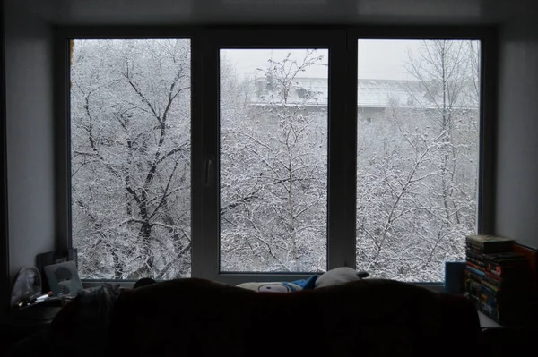 Snowy window view Stock Photos, Royalty Free Snowy window view Images ...