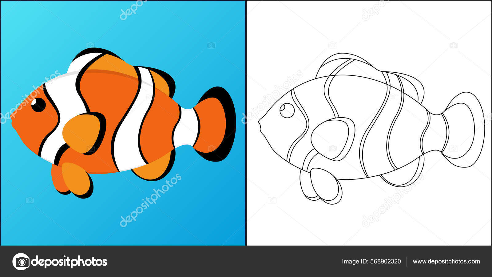 Clown Fish Coloring Sheet Clown Fish Coloring Page
