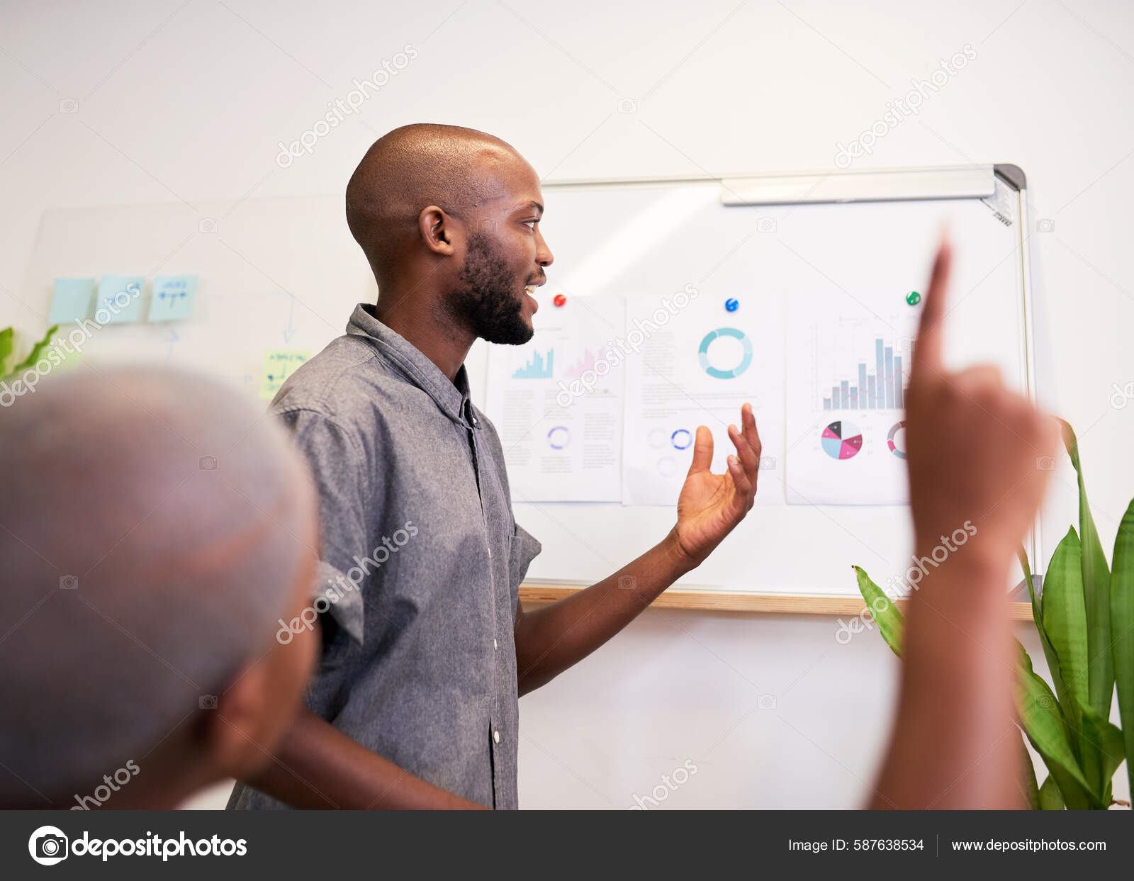 Black Man Giving Presentation