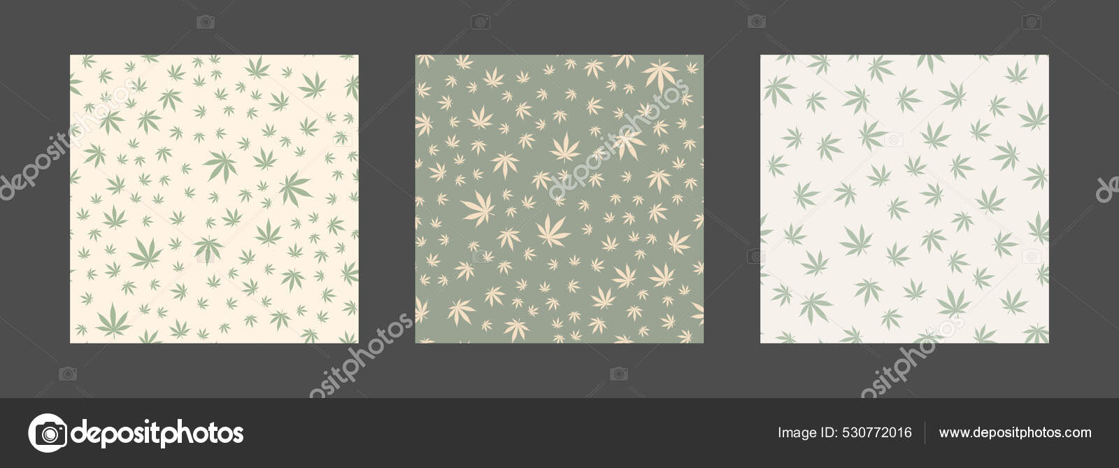 Cannabis leaf Seamless pattern. Medicine Marijuana texture. Vector ...