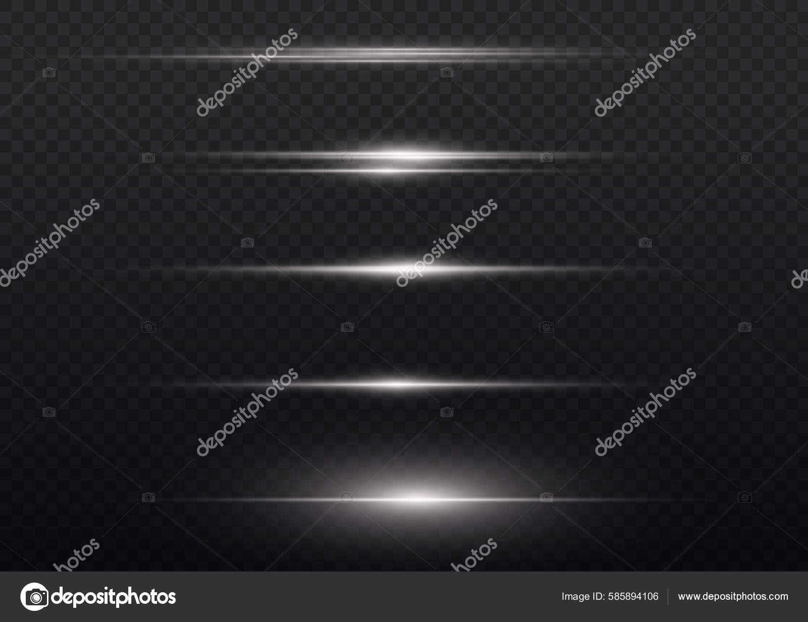 Flashes Glares Sparkle Light Line Glowing Bright White Lines Isolated ...