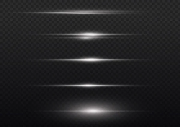 Flashes Glares Sparkle Light Line Glowing Bright White Lines Isolated ...