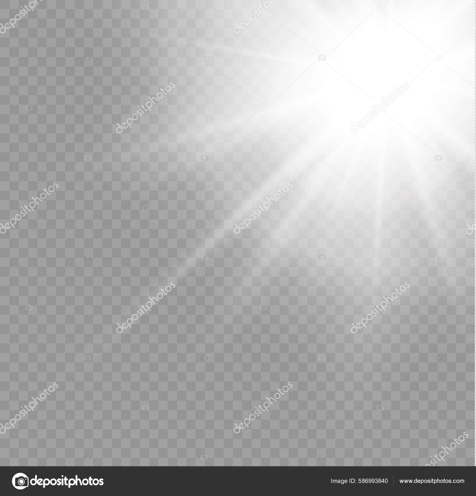 Shining Sun Glare Rays Lens Flare Blur Motion Glow Glare Stock Vector ...
