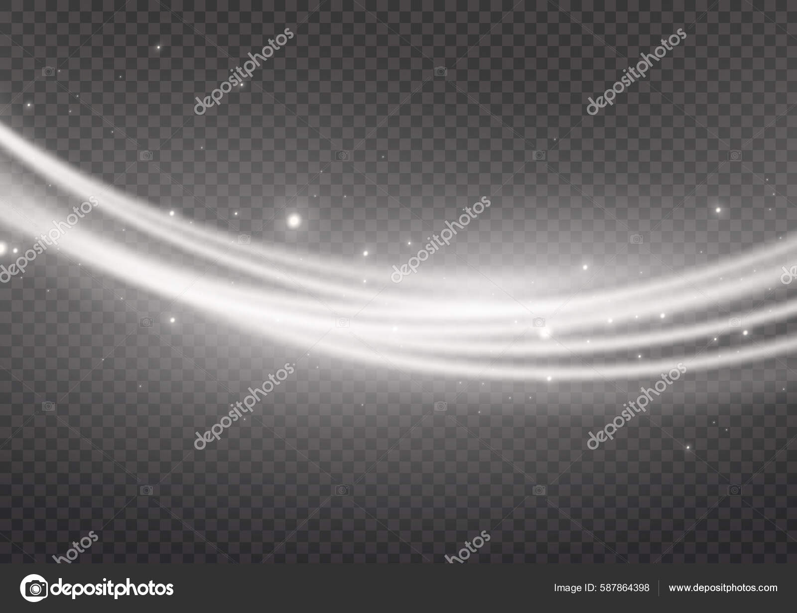 Magic Stardust White Wave Beautiful Sparkle Light Blur Trail Swirl ...