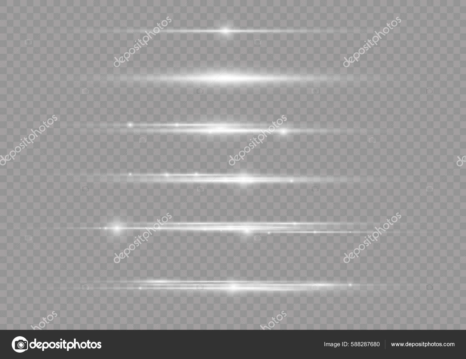 Flashes Glares Sparkle Light Line Glowing Bright White Lines Isolated ...