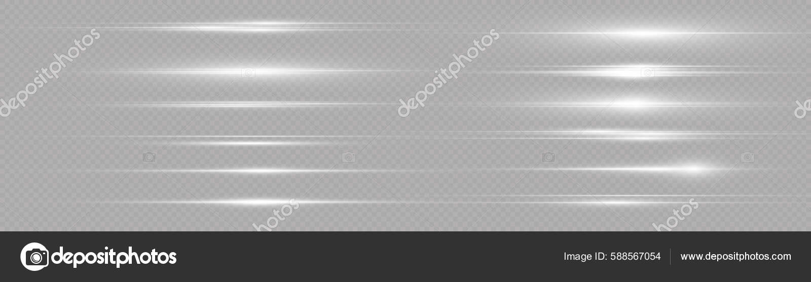 Flashes Glares Sparkle Light Line Glowing Bright White Lines Isolated ...