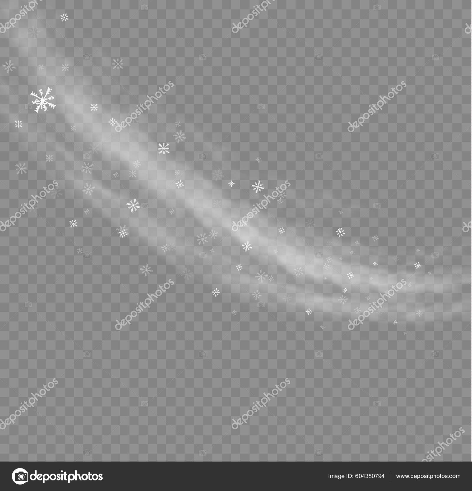Snow Wind Transparent Background White Gradient Decorative Element ...
