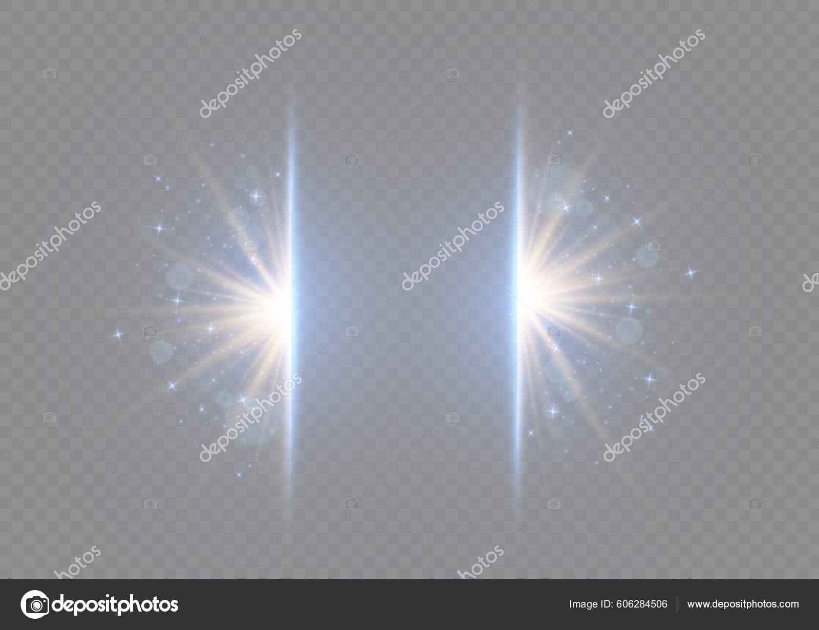 Image vectorielle Explosion Light Effect Abstract Blue Yellow Light ...