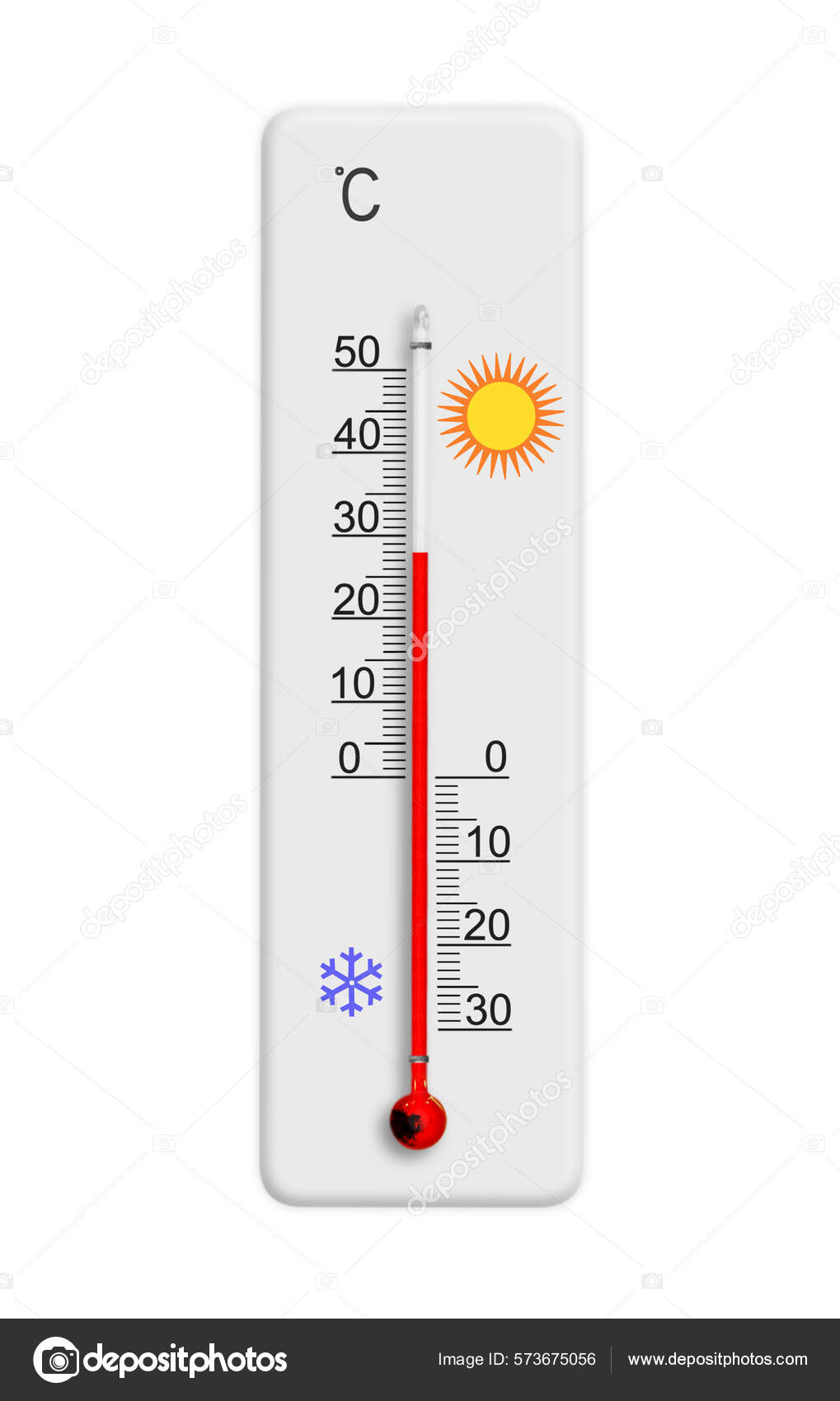 Celsius Scale Thermometer Measuring Weather Temperature Ambient ...