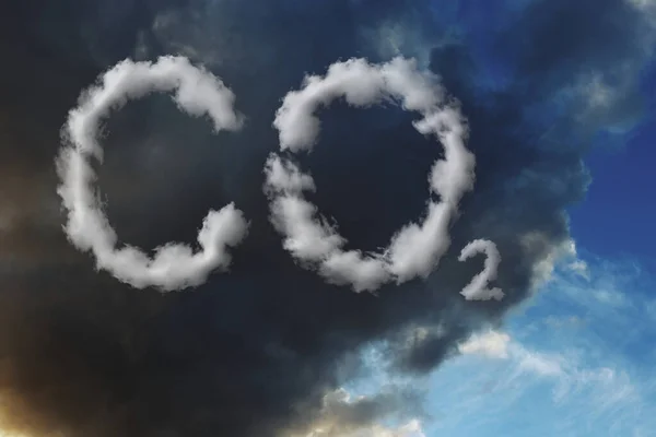 Blue Sky Word Co2 Global Warming Concept Natural Disasters Cataclysms ...