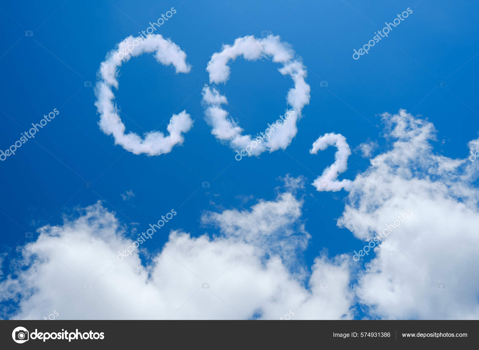 Blue Sky Word Co2 Global Warming Concept Natural Disasters Cataclysms ...