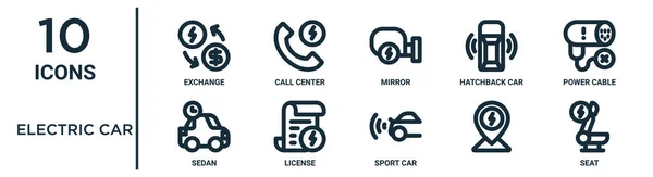 Car Engine Outline Icon Set Includes Thin Line Distributor Dipstick Stock Vector by ©free ...