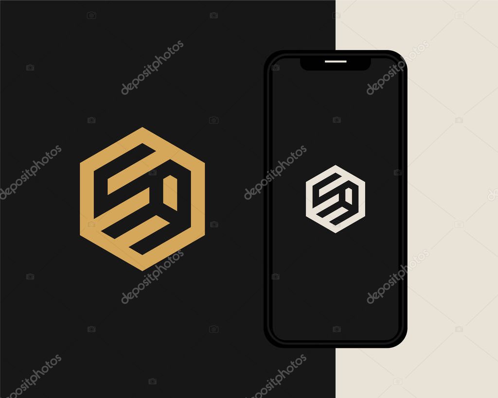 Letra S Un diseño de logotipo. creativo mínimo monocromo símbolo monograma. emblema de vector ...