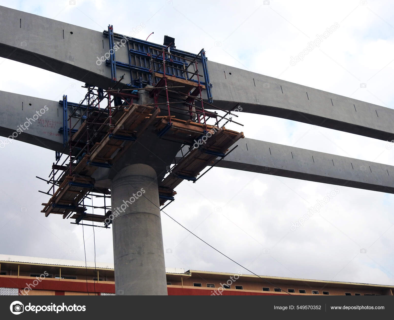 Tracks Connected Its Places Circular Columns Steel Concrete Egypt ...