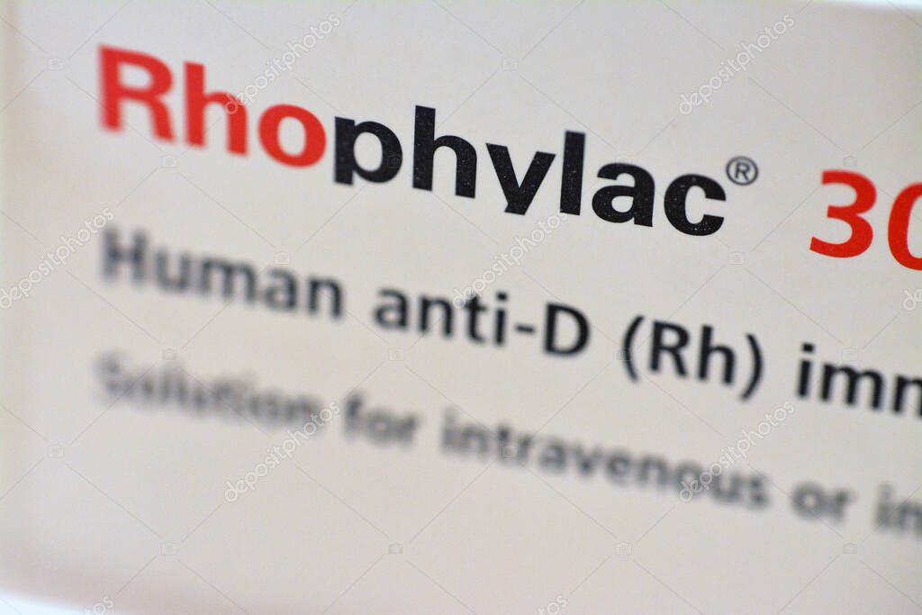 Cairo, Egipto, 17 de enero de 2022: Inmunoglobulina humana anti-D (Rh ...