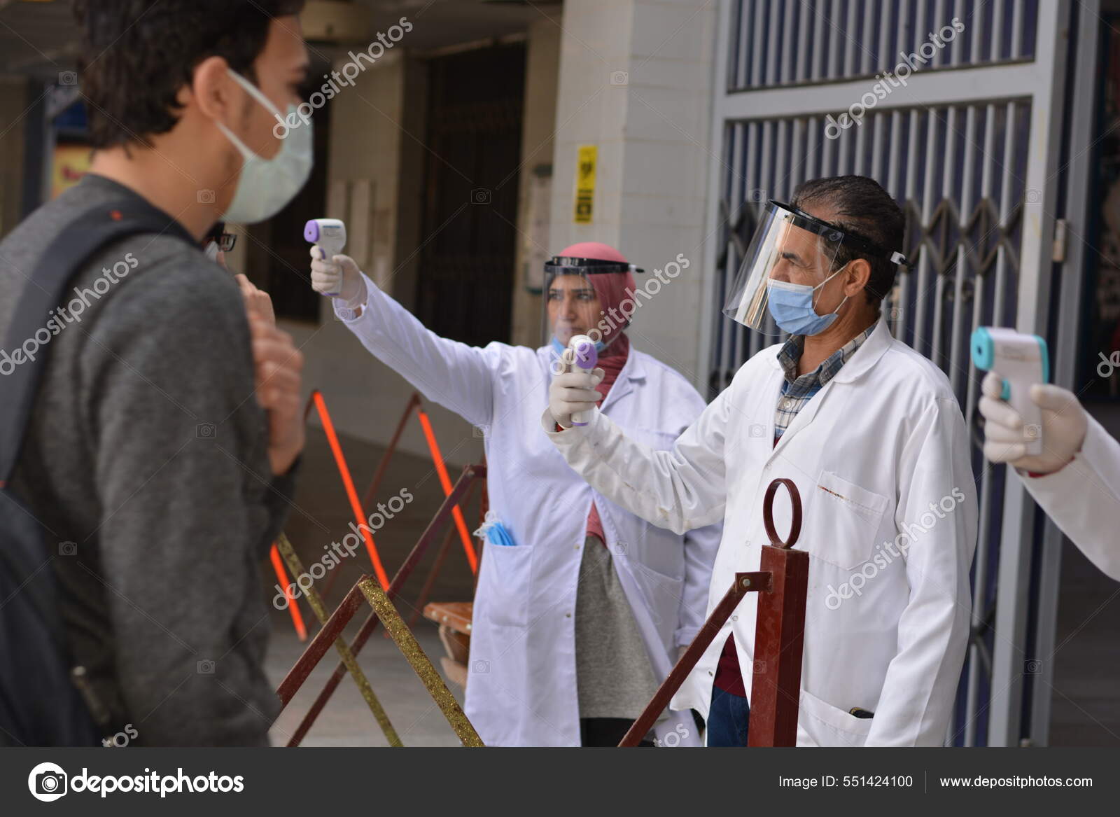 Strict Precautionary Measures Building Entry Face Masks Hand Gels ...