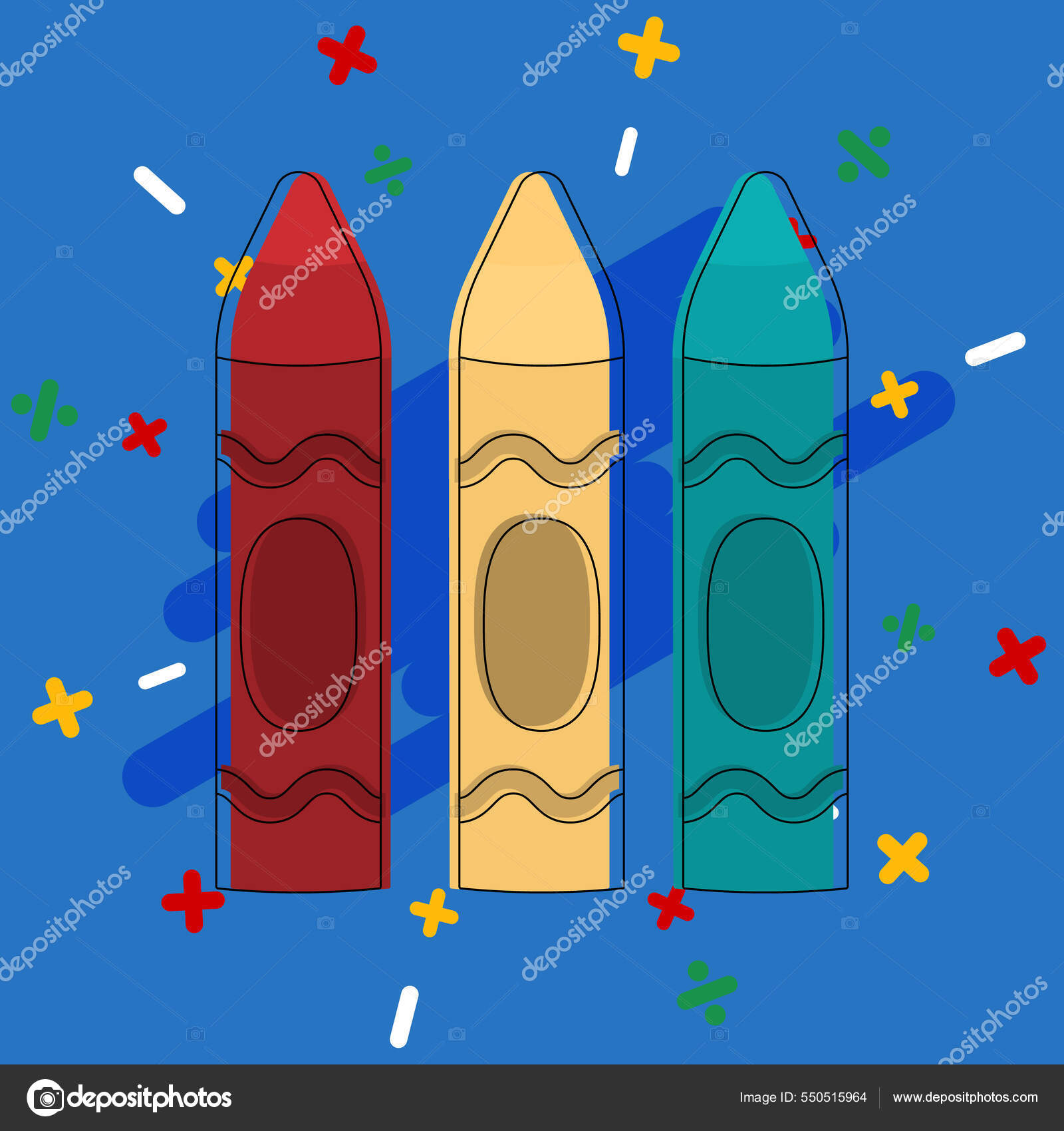 Ilustración Crayolas Ilustración Vectorial Ilustraciones Crayolas ...