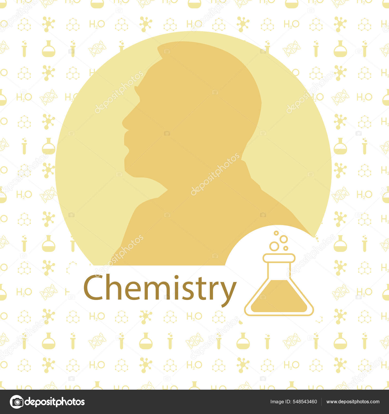 Stylized Nobel Medal Silhouette Nobel Flat Style Seamless Pattern ...