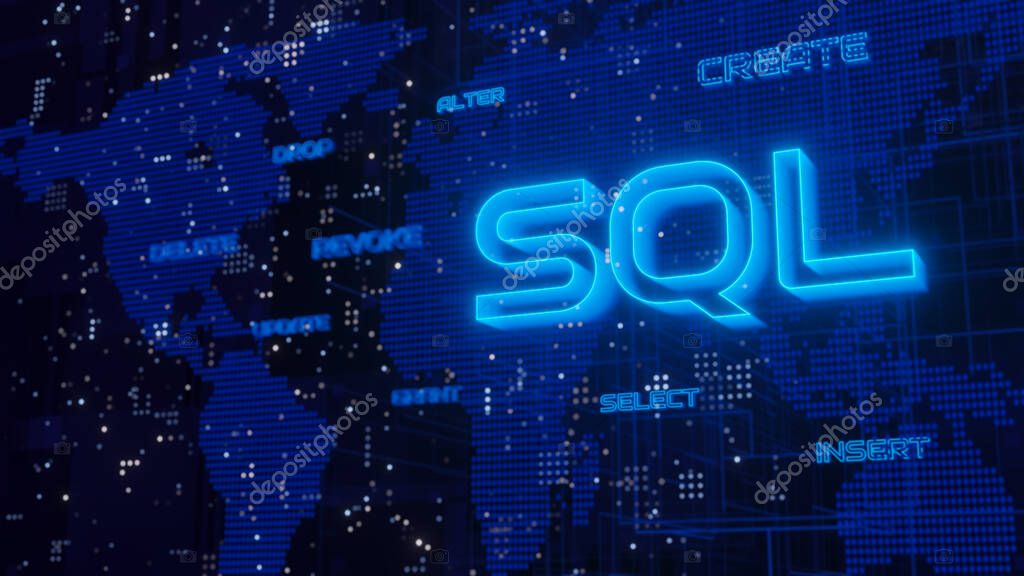 Código de instrucciones SQL (lenguaje de consulta estructurado) en un ...