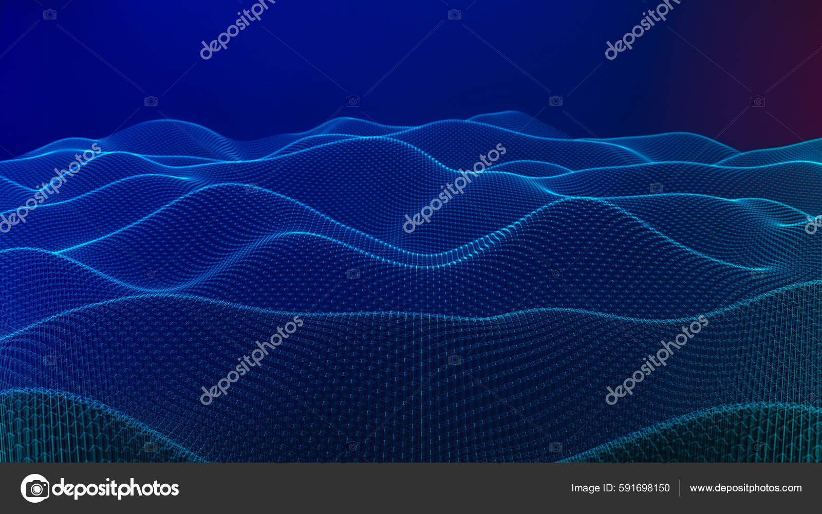 Abstract Curve Wireframe Cube Wave Technology Background Futuristic ...