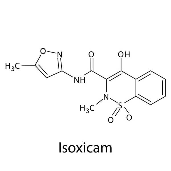 Celecoxib Molecular Structure Flat Skeletal Chemical Formula Nsaid Drug ...