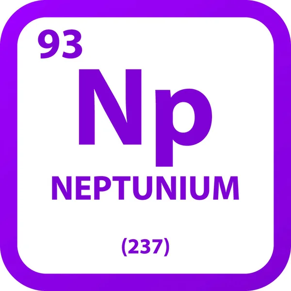Np Neptunium Actinoid Chemical Element Tabla periódica. Ilustración ...