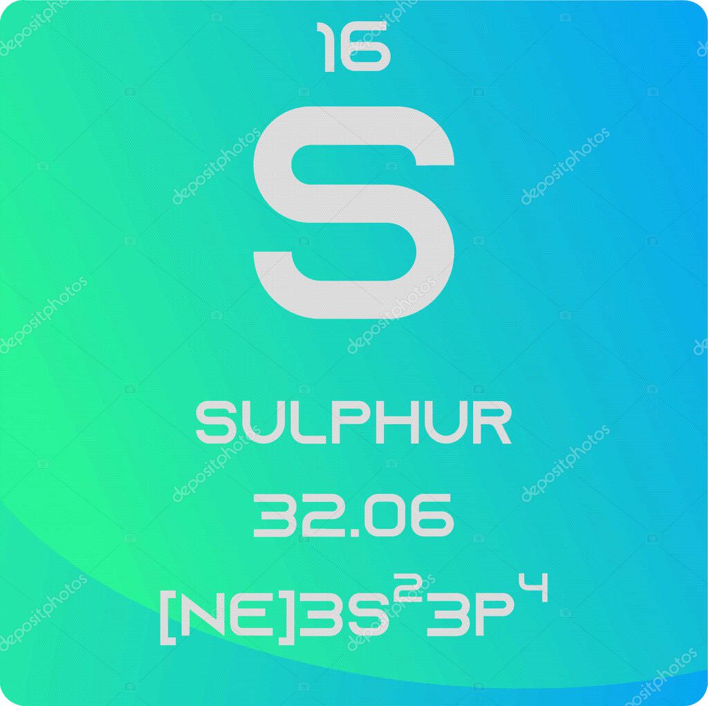 S Azufre Metal no reactivo Elemento químico Tabla periódica ...