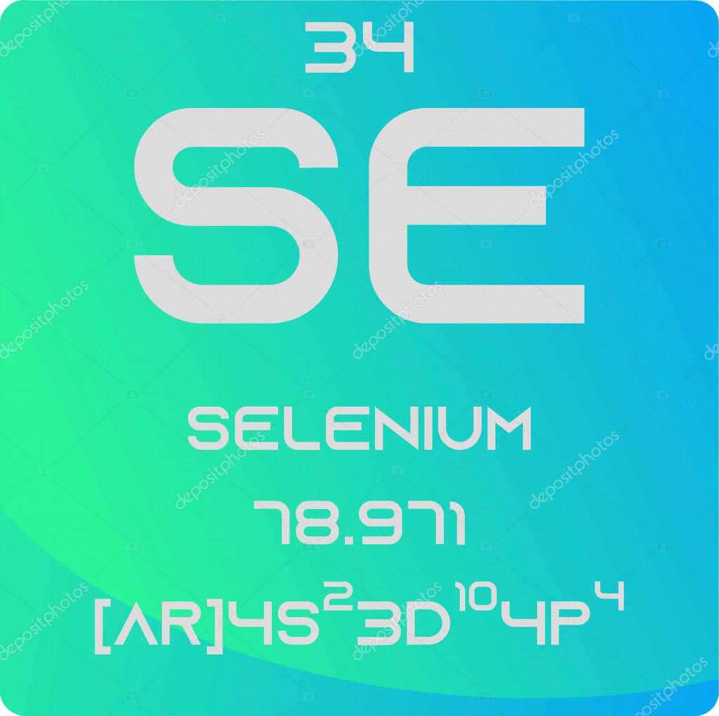 Se Selenio Metal no reactivo Elemento químico Tabla periódica ...