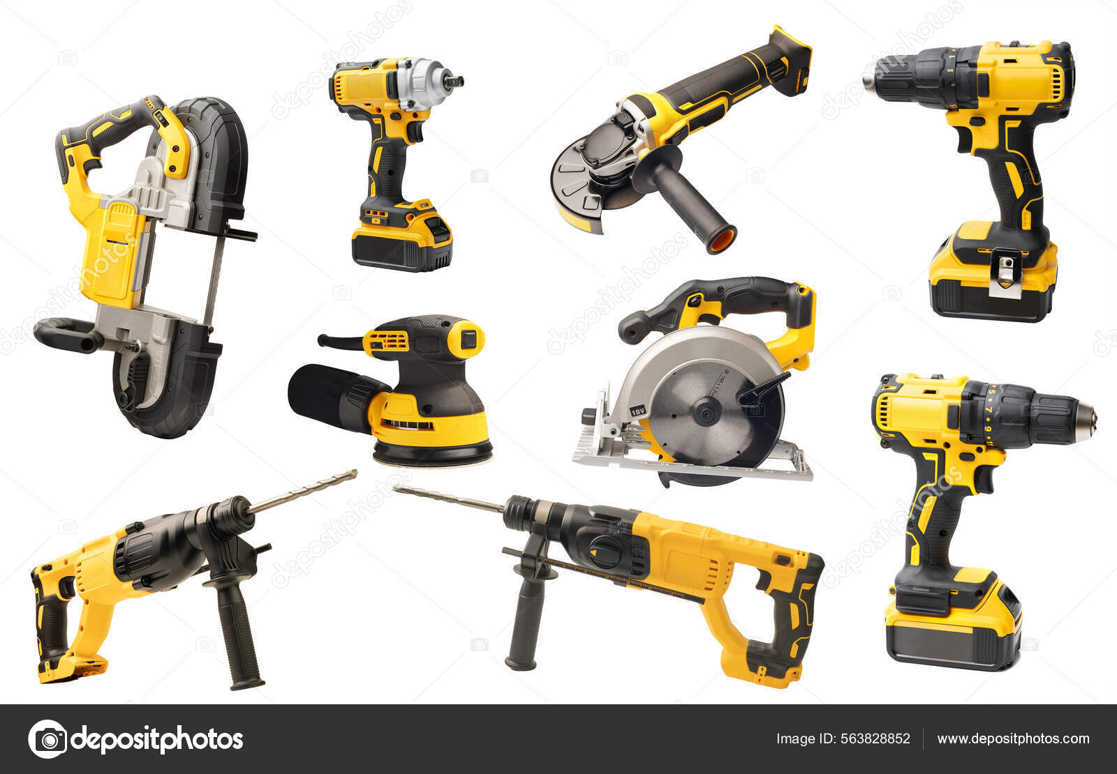 Electric Tool Set Cordless Rechargeable Screwdrivers Angle Grinder ...