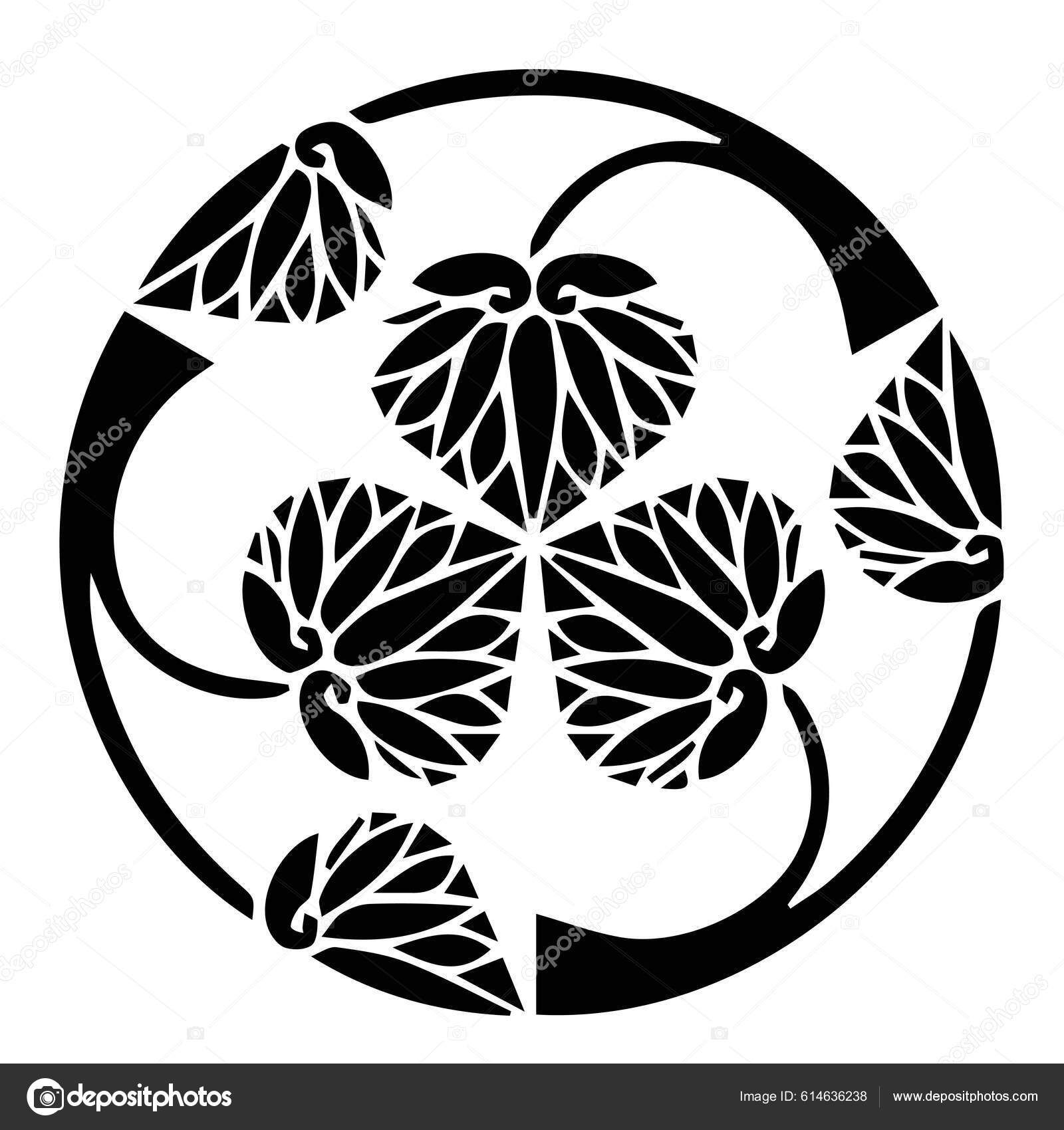 Japanese Clan Kamon Crest Symbol Japanese Ancient Family Stamp Symbol ...