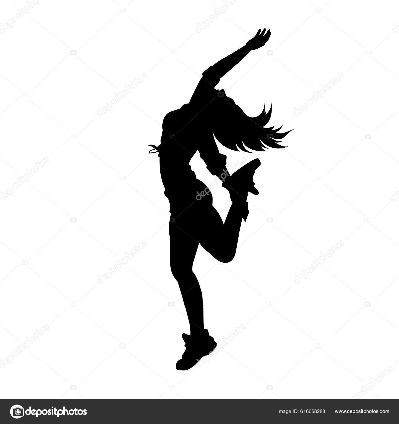 Hip Hop Dance Silhouette Vector