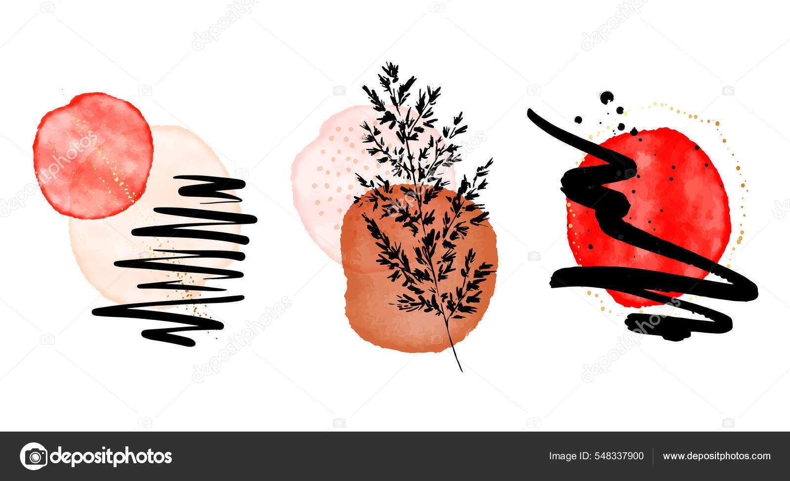 Minimalist Abstract Art Geometric Design Element Social Media Icons ...