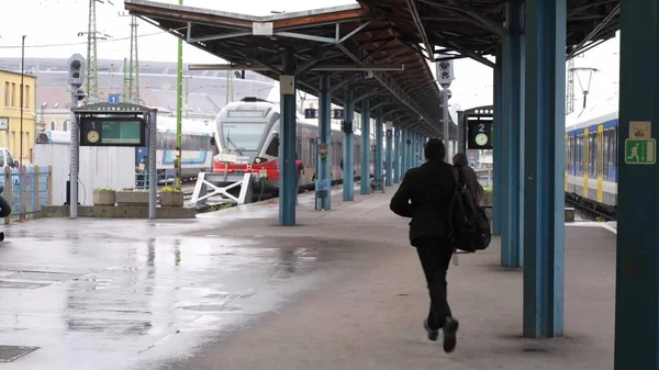 Woman missing train Stock Photos, Royalty Free Woman missing train ...