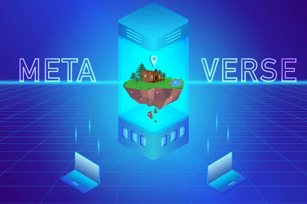 Metaverse Virtual Land, tecnolog a de financiaci n de juegos, dise o isom trico 3d portal ...
