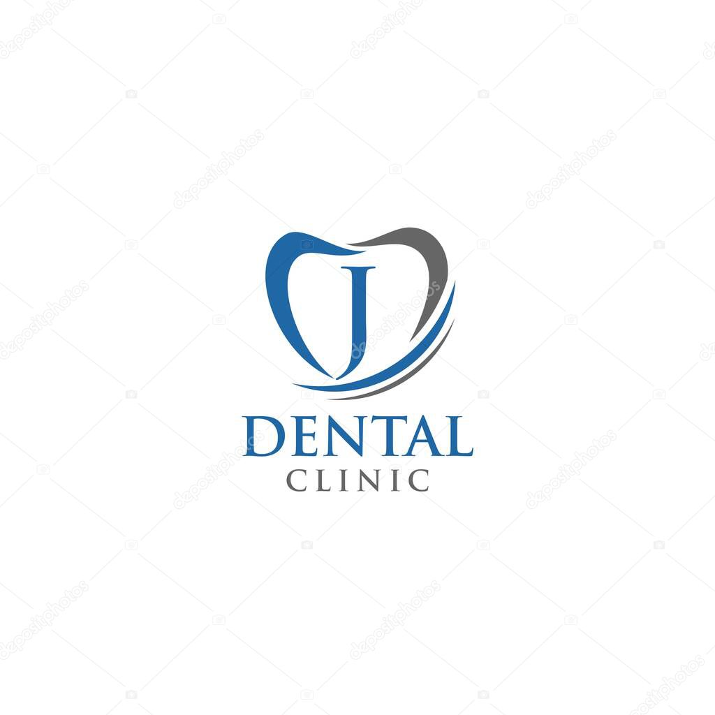 LETTER J SMILE Teeth Logo; Logotipo dental moderno, único, sencillo y ...