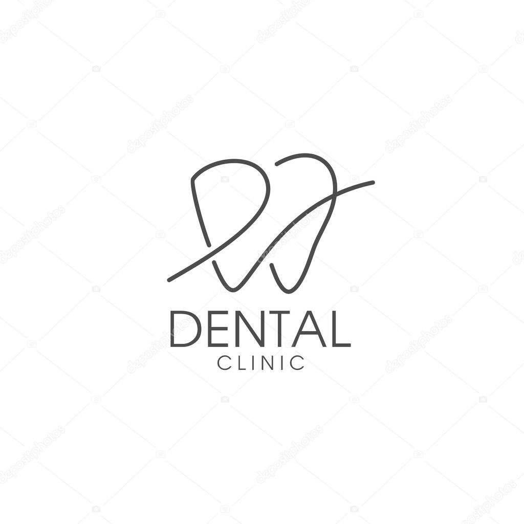 LINE ART letter E Teeth Logo; Modern, unique, simple and techie ...
