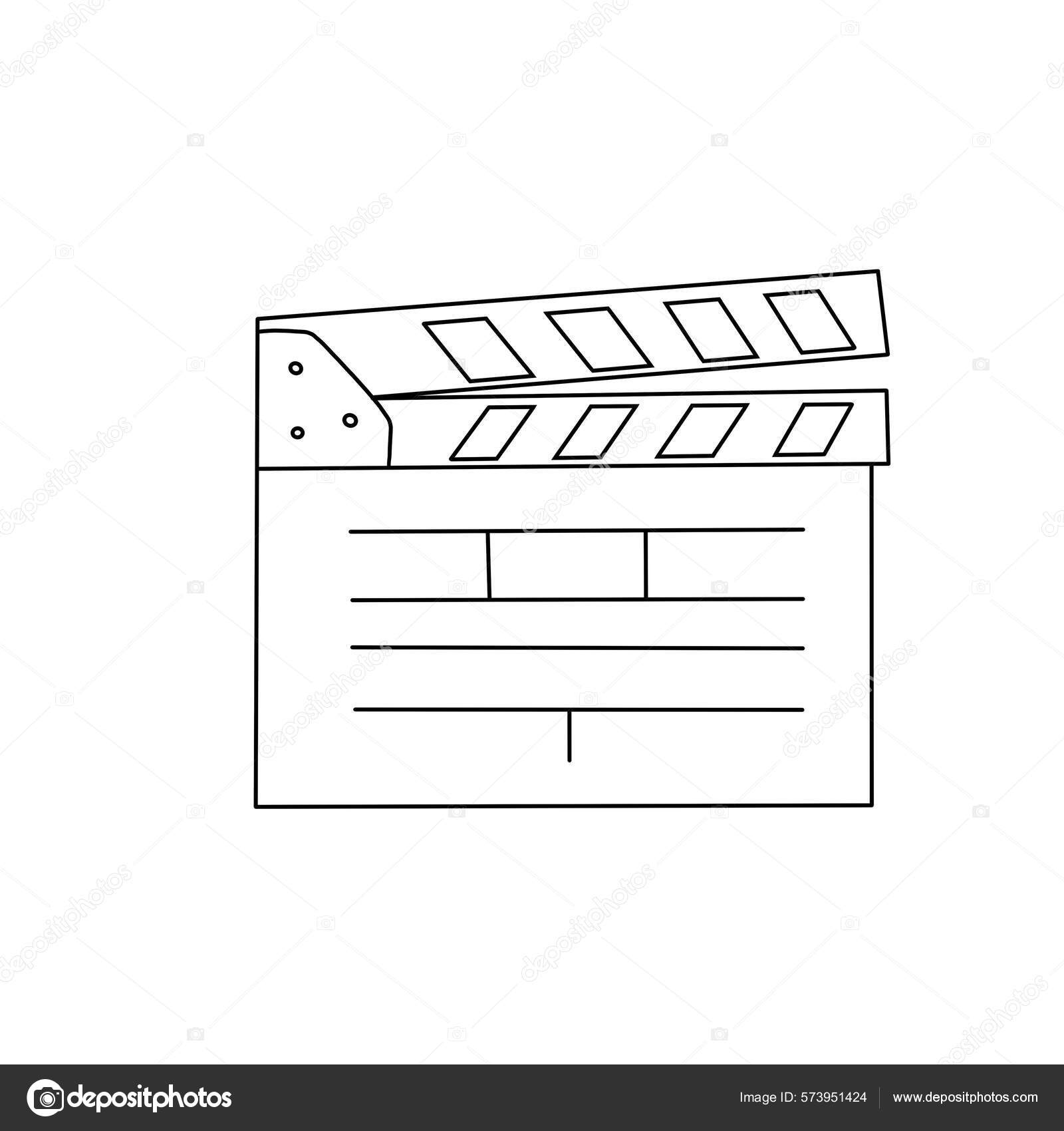 Clapper Tongue Board Illustration Cracker Minimalist Style — Stock ...