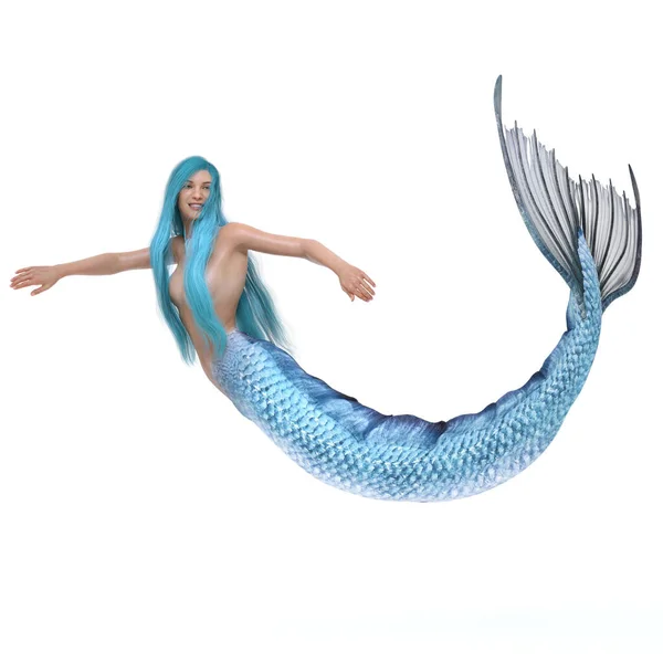 Render Merman Creature Swimming Sea Stock Photo by ©treetons 553102142
