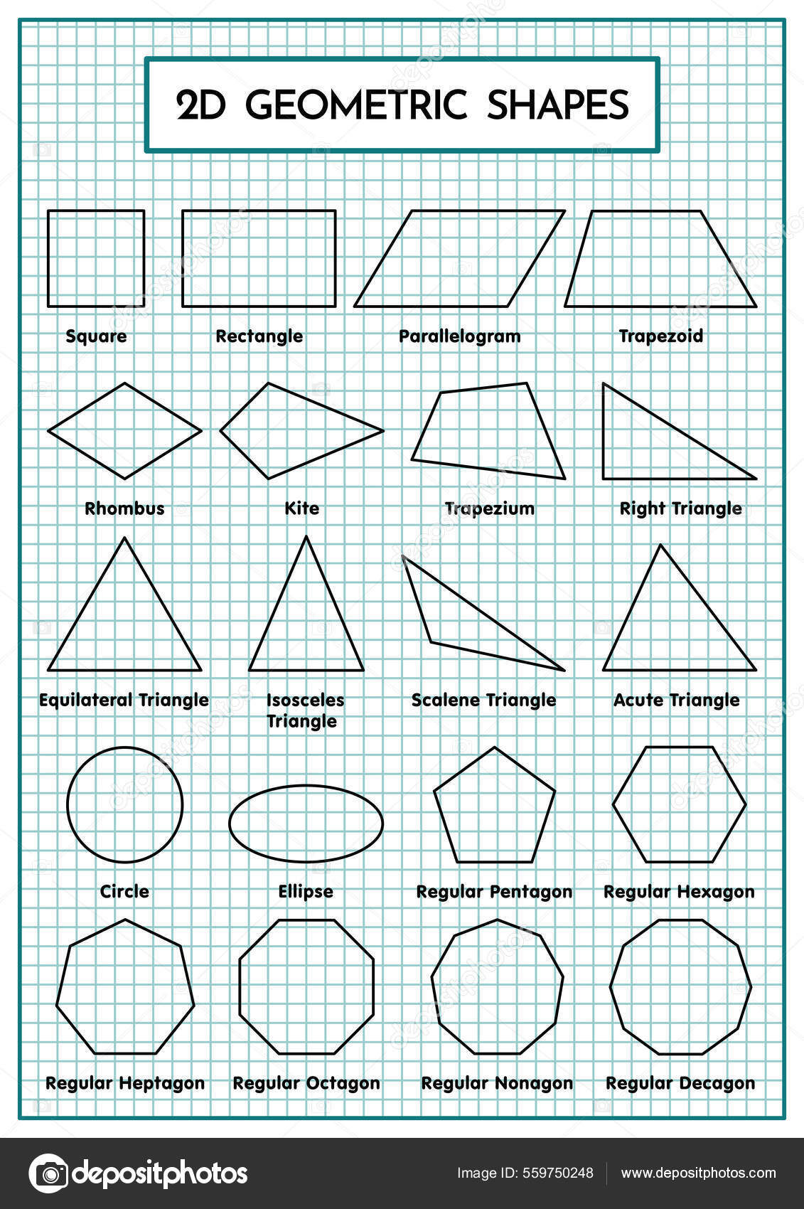 Dimensional Geometric Shapes Set Stock Vector by ©JuneYap 559750248