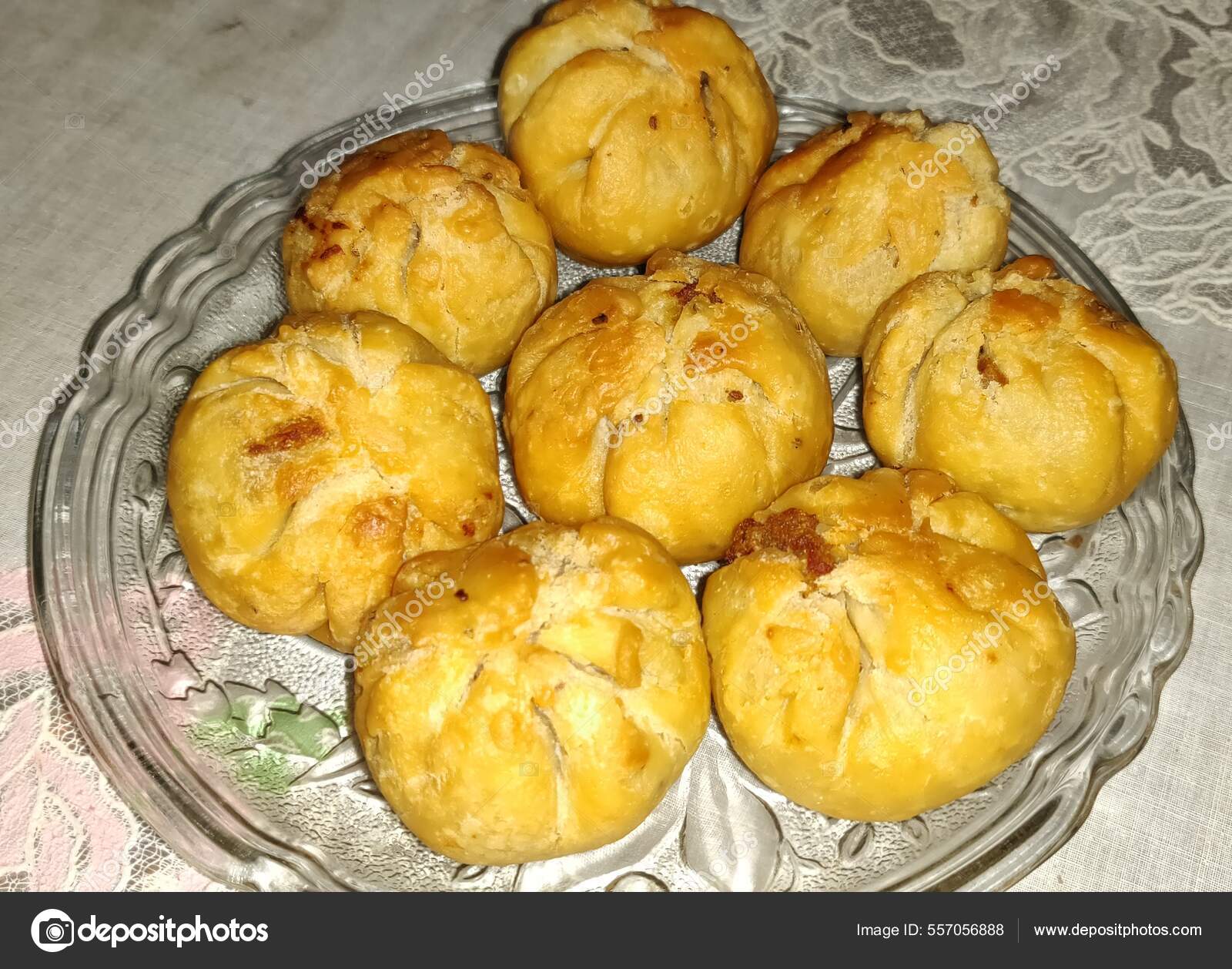 Suji Appe Appam Served Plate Peanuts Tamarind Chutney — Stock Photo ...