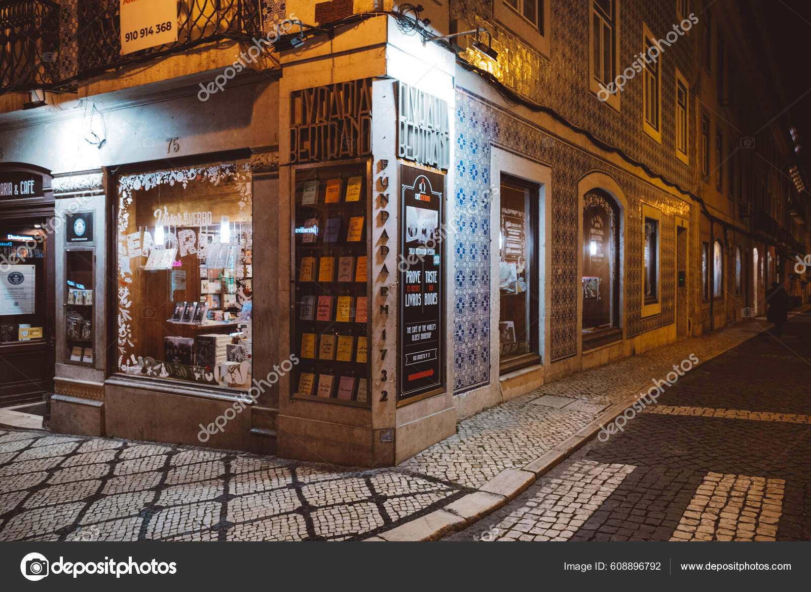 Lisbon Portugal April 2022 Bertrand Bookstore Caf 1732 Oldest Largest ...