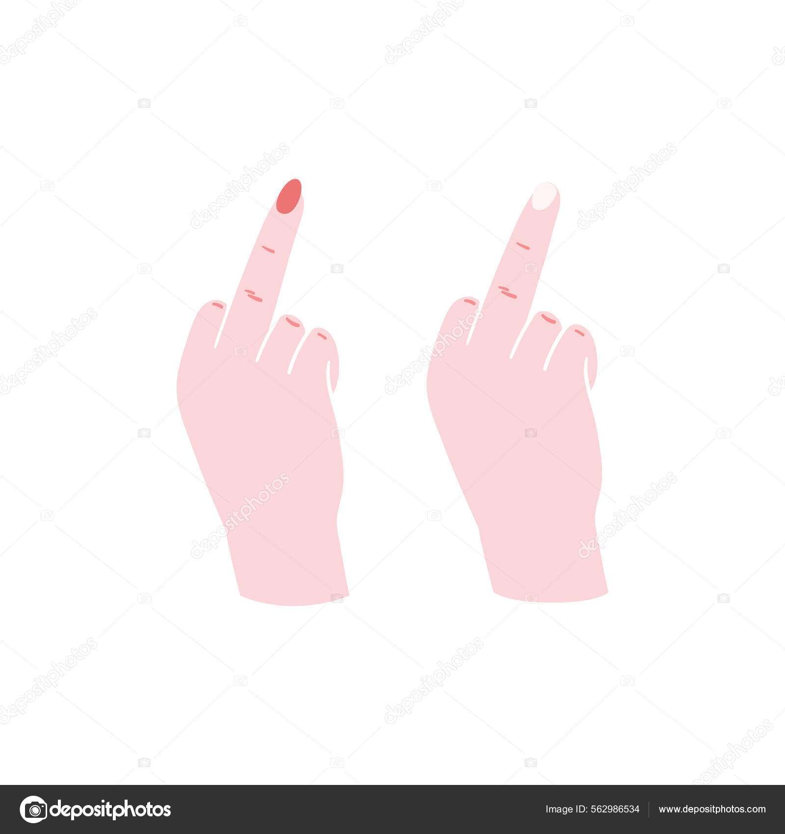 Hand Drawn Vector Illustration Hand Showing Middle Finger Stock Vector ...