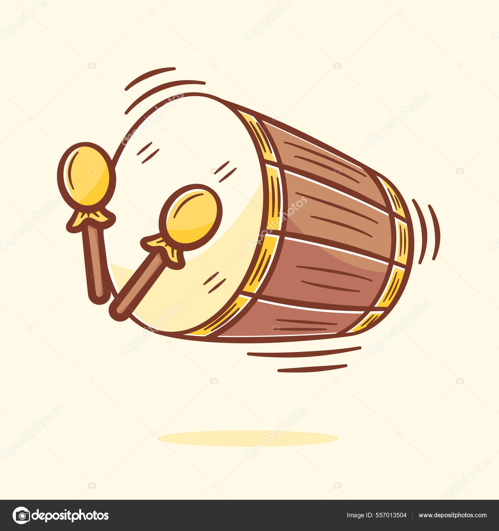 Hand Drawn Bedug Cartoon Illustration Stock Vector Image by ©RidStock ...
