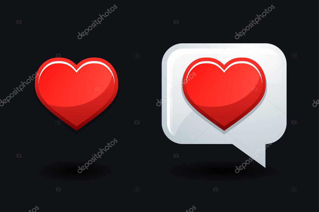 Al igual que los iconos, símbolo del corazón le gusta el diseño gráfico ...
