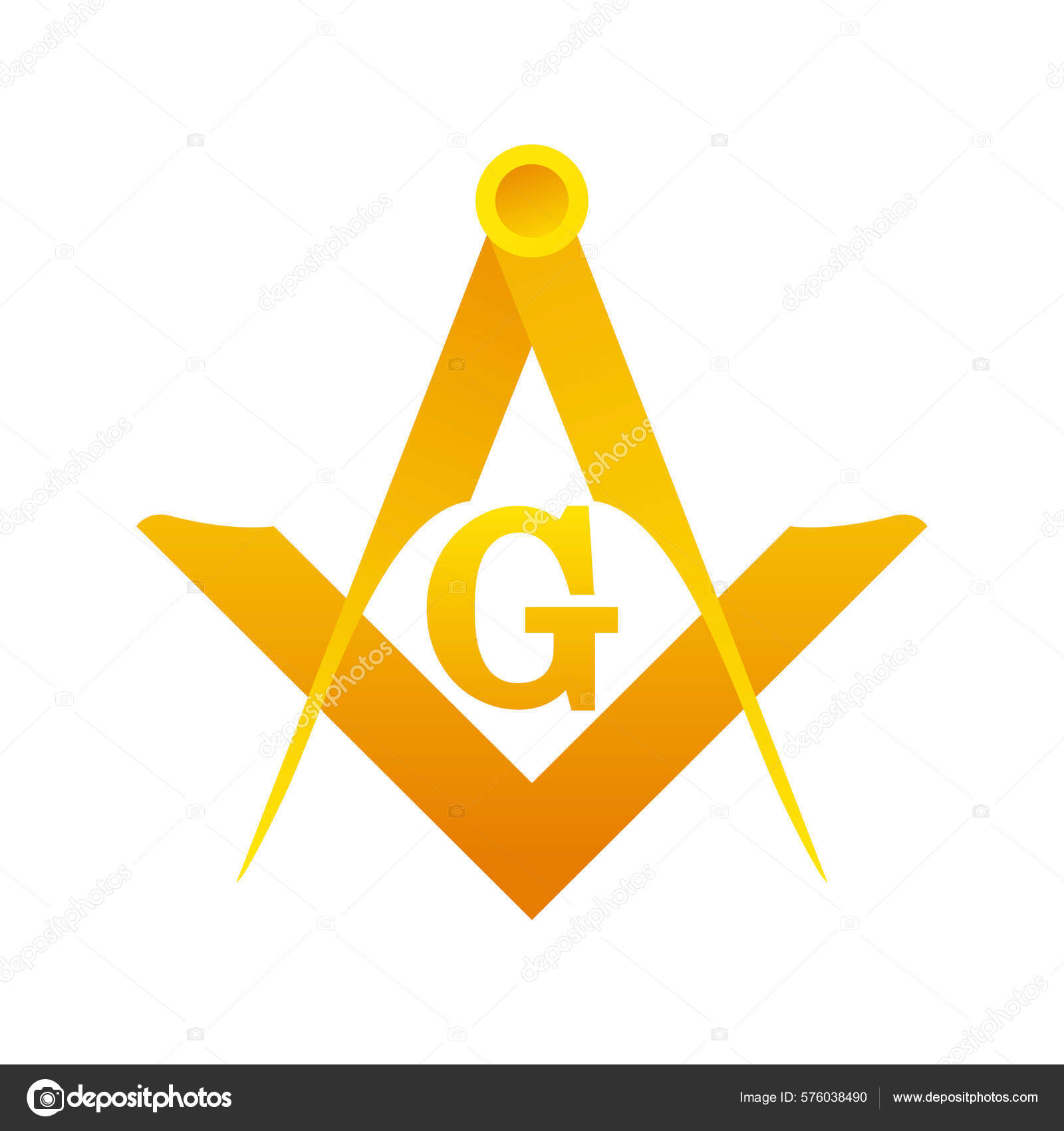 Masonic Square Compass Symbol Mystical Occult Sacred Society Stock ...