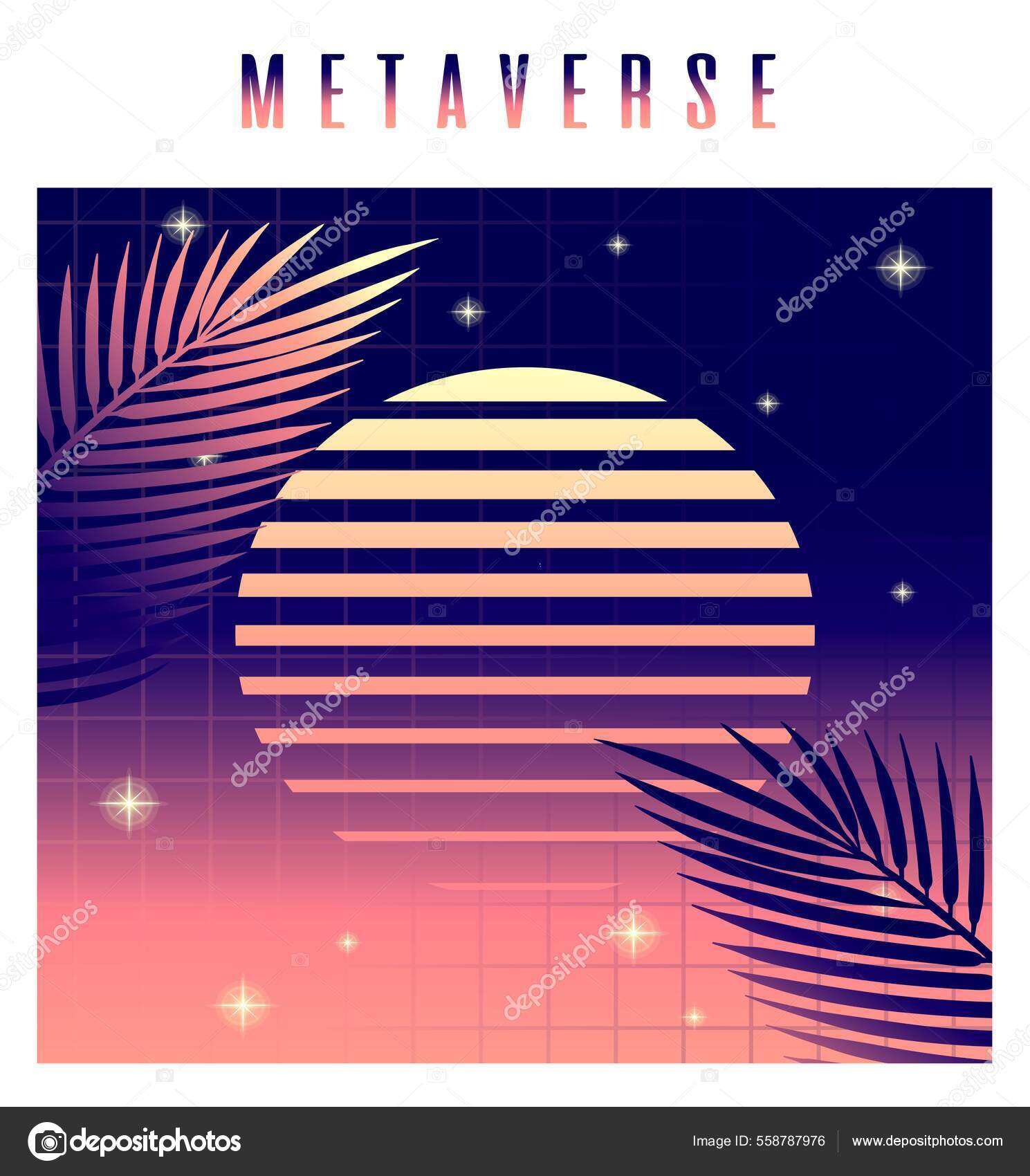 Futuristic Metaverse Background Modern Wireframe Terrain Design Stock ...