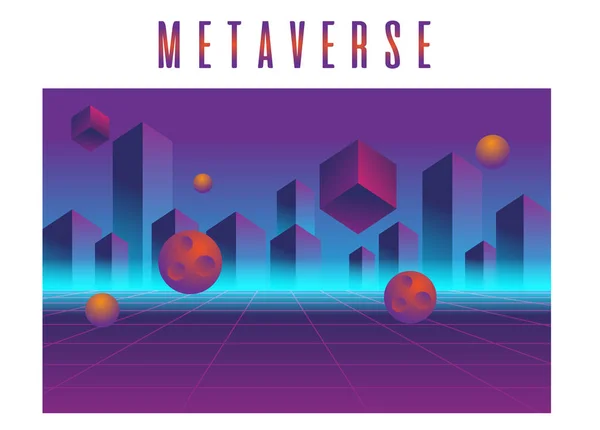 Futuristic Metaverse Background Modern Wireframe Terrain Design Stock ...