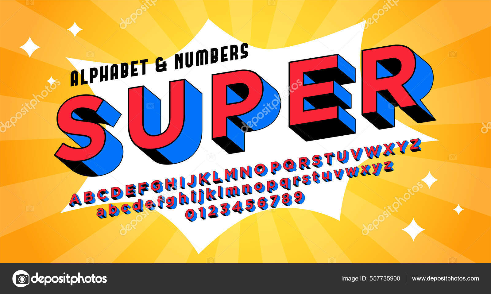 Superman Font Numbers
